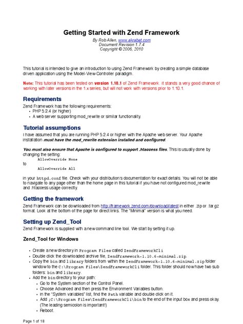 getting started with zend framework pdf