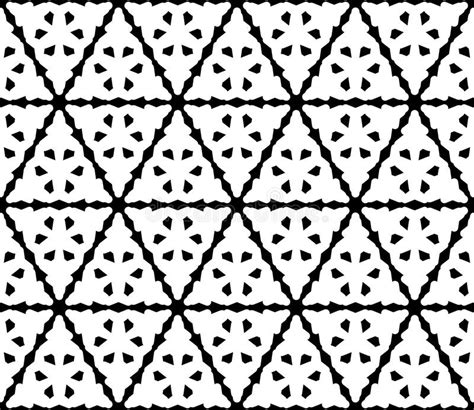 Vector Seamless Pattern With Triangular Carved Figures Stock Vector