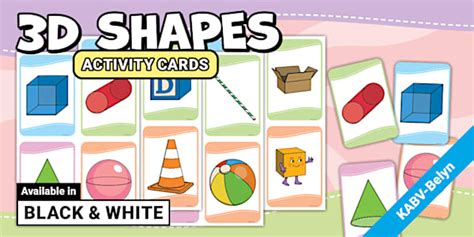 3d Shapes Activity Cards Matching Cardscaps Aligned