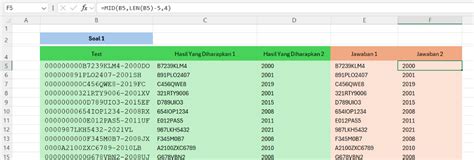 Jawaban Latihan Soal Extreme Left Mid Right Belajar Excel