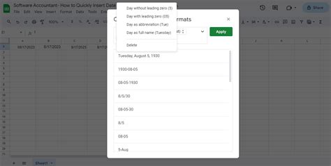 How To Quickly Insert Date In Google Sheets Software Accountant