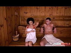 Skinny Brunette Stacy Bloom Gets The Forbidden Pork Sword In The Sauna Xxx Mobile Porno Videos
