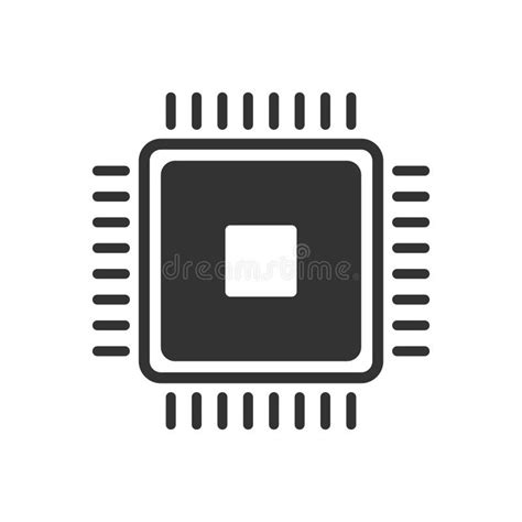 Processor Icon Microchip Symbol Sign Cpu Vector Stock Vector