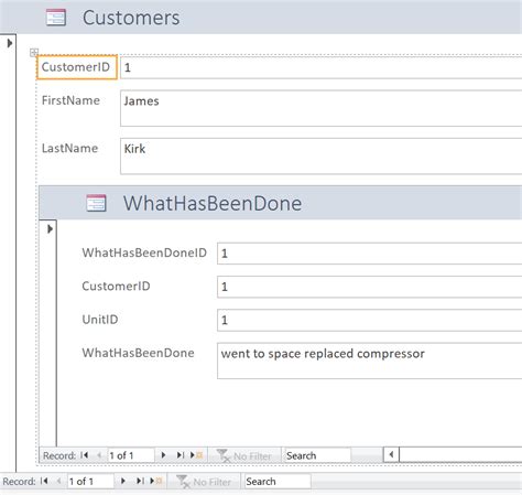 database is there a way to have 2 dates under a customer s name in microsoft access stack