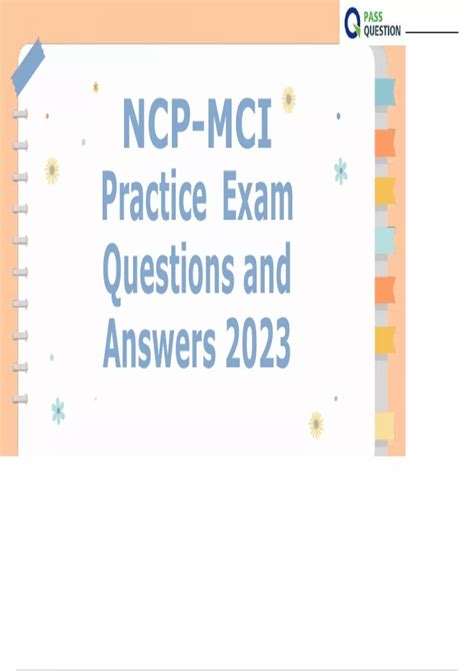 Ncp Mci Practice Exam Questions And Answers 2023 Ncp Mci Stuvia Us