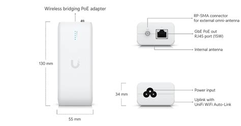 Buy Ubiquiti Device Bridgeplug And Play Wireless Bridging Poe Adapter