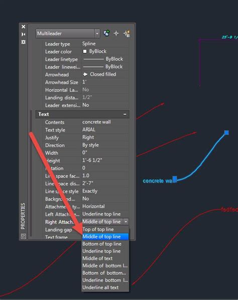 how to set to default not to have multi leader text sitting on the line autocad 2d drafting