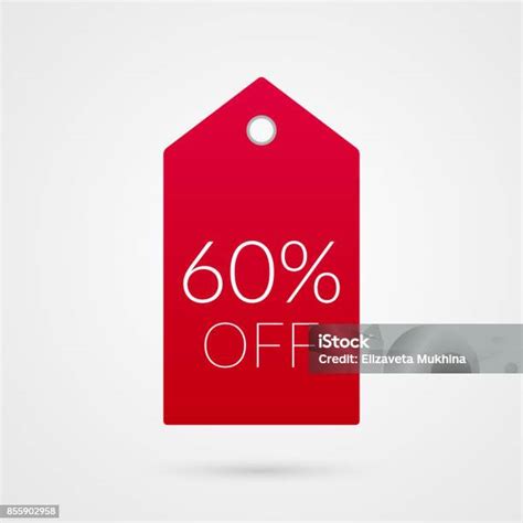 태그 벡터 아이콘 쇼핑 오프 60 입니다 60 빨간색과 흰색 절연된 할인 기호입니다 판매 광고 마케팅 프로젝트 사업 소매 도매 상점 상점 그림 기호 재정 60에 대한 스톡