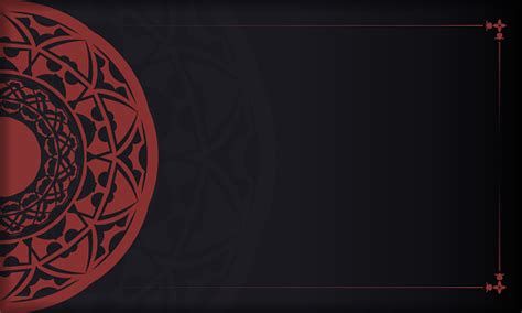 고급스러운 빈티지 장식품과 로고를 위한 장소가 있는 블랙 레드 백그라운드 그리스 장식이 있는 엽서 인쇄 디자인 용 템플릿 0명에 대한 스톡 벡터 아트 및 기타 이미지