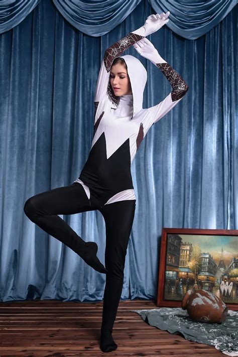 Sexy Adult Spider Women Costume Halloween Game Uniforms Bondage Leotard