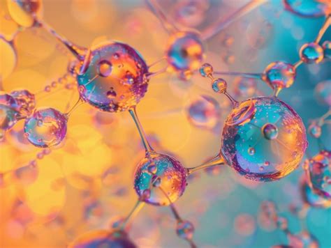 Premium Photo A Closeup Of An Abstract Molecular Structure Of An With Spheres Interlocked In