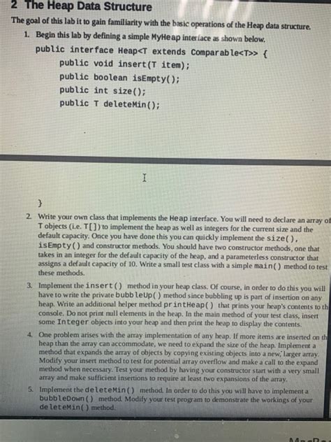 2 Write Your Own Class That Implements The Heap