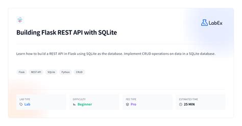 Build A Flask Rest Api With Sqlite Programming Tutorial Labex