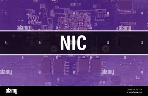 NIC Concept With Computer Motherboard NIC Text Written On Technology Motherboard Digital