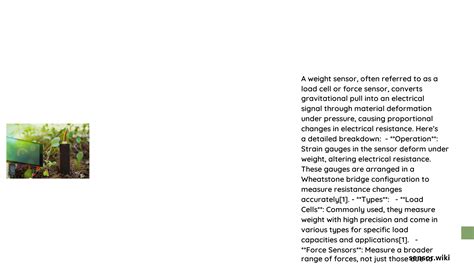 Detection Sensor Weight Comprehensive Guide To Precision Measurement