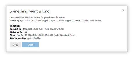 Error In The Report Server While Opening The Dashb Microsoft
