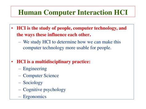 PPT On Human Computer Interaction HCI PowerPoint Presentation Free Download ID