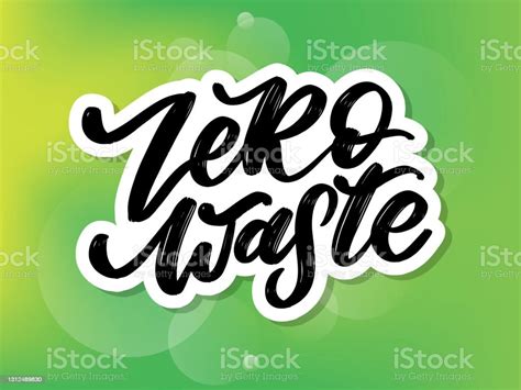 개념 제로 폐기물 필기 텍스트 제목 기호 벡터 그림입니다 0명에 대한 스톡 벡터 아트 및 기타 이미지 0명 벡터 사회