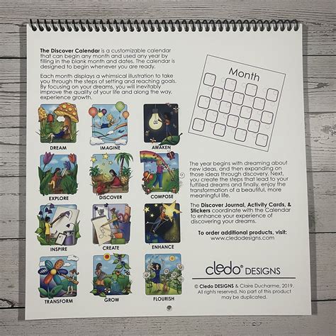 Discover Calendar — Cledo Designs