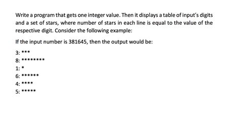Solved Write A Program That Gets One Integer Value Then It Chegg