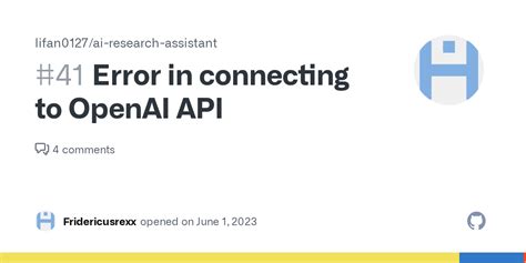 Error In Connecting To Openai Api · Issue 41 · Lifan0127ai Research