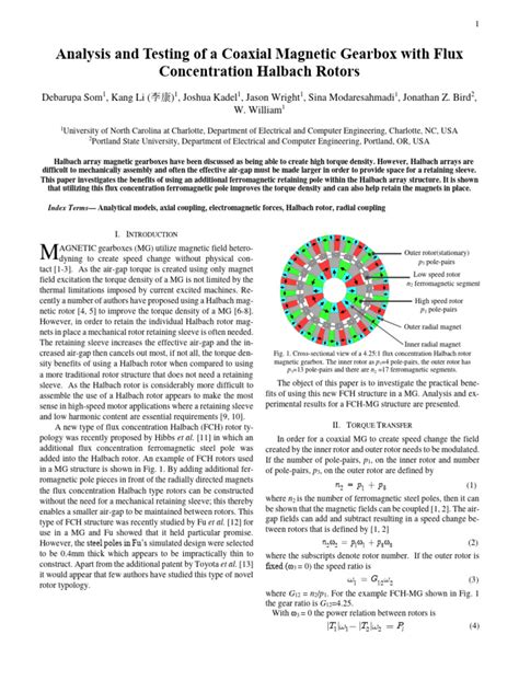 Coaxial Magnetic Gearbox With Flux Conc Halbach Motors Download Free Pdf Density Magnet