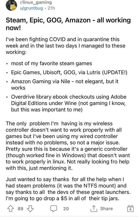 a user in r linux gaming posted this yesterday sounds like the new lutris update is getting