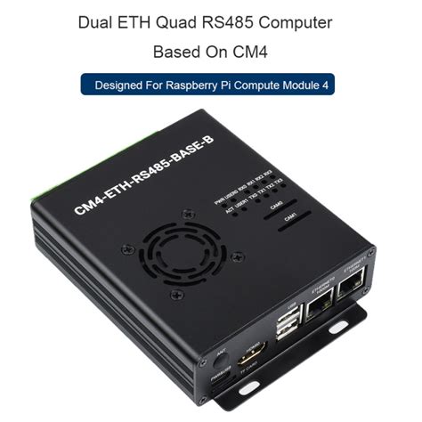 Waveshare Dual Eth Mini Computer For Raspberry Pi Cm4 Gigabit Ethernet