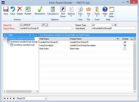 Landed Cost Group Id Smartlist Builder Template Eone Solutions