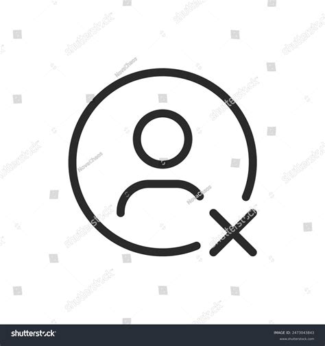 User Removal Linear Style Icon User Stock Vector Royalty Free 2473043843 Shutterstock
