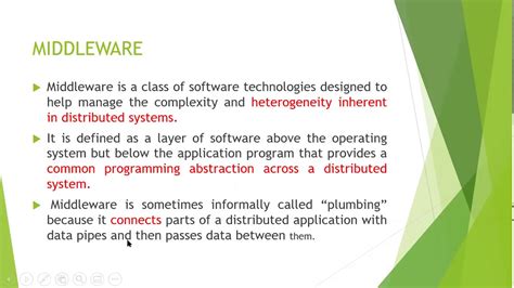 middleware technology types video 4 by vempaty prashanthi youtube