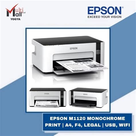 Jual Epson Printer M1120 Monochrome Print Wifi A4 F4 Legal Ecotank