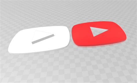 Stl File Logo Youtube 2 Parts・3d Printable Model To Download・cults