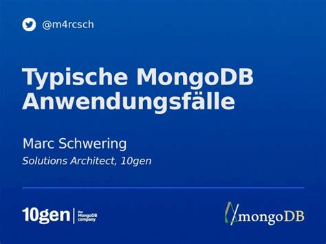 Pptx Typische Mongodb Anwendungsfälle Dokumentips