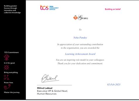 Neha Pandey On Linkedin Learnings Tcs