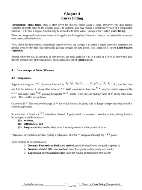 Chapter 4 Pdf Interpolation Spline Mathematics