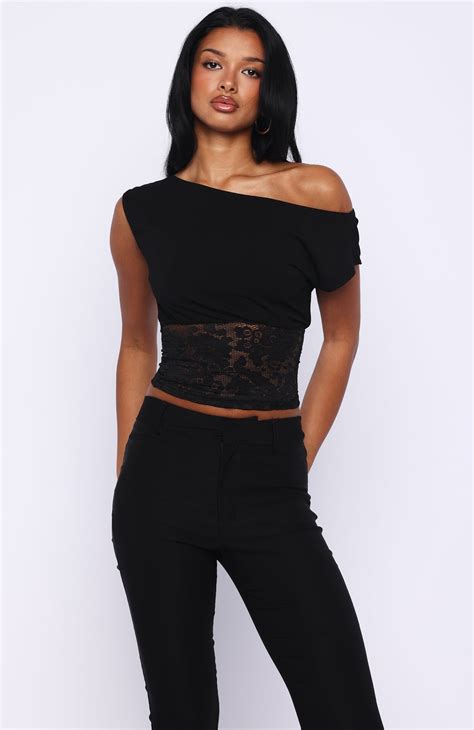 Mesmerised Eyes Off Shoulder Top Black Traspellet