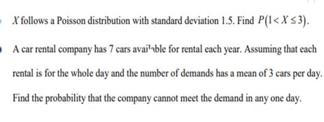 X Follows A Poisson Distribution With Studyx