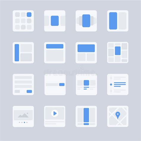 UX And UI Icons Set User Interface Display And Layout Stock Vector Illustration Of Icon