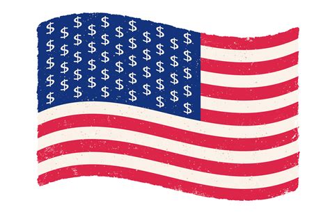 American Flag With Dollar Signs 22660917 Vector Art At Vecteezy