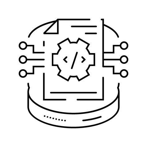 Schema Development Database Line Icon Vector Illustration 35271255