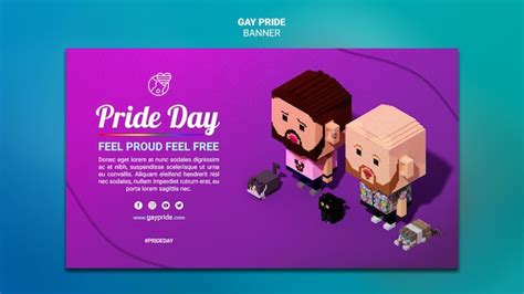 Free Psd Colorful Gay Pride Template Square Flyer
