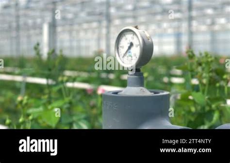 An Equipment Control Unit Installed Inside A Greenhouse Shows No Activity K Stock Video
