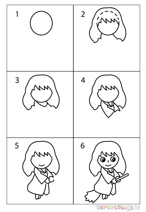 How To Draw Chibi Hermione Granger