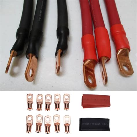 Pcs Heavy Duty Copper Battery Cable Wire Butt Connectors Lugs Battery Starter Awg With