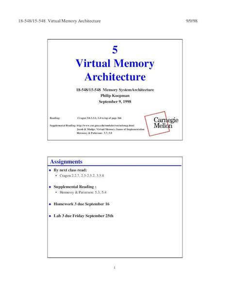 pdf 5 virtual memory architecture carnegie mellon …ece548 handouts