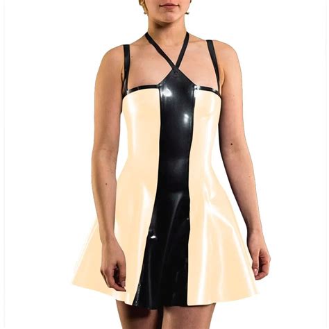 Womens Sexy Short Dress 2024 New Hanging Pocket Neck Hole