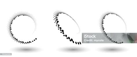 하프 톤 원 프레임 추상도 도트 로고 엠블럼 디자인 요소 모든 프로젝트에 대 한 둥근 테두리 아이콘 또는 백그루드 0명에 대한