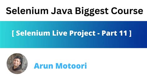 Selenium Live Project Part 11 Youtube