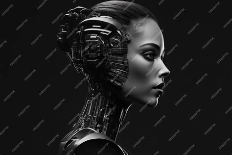 Premium Photo Robot Woman Background Created With Generative Ai